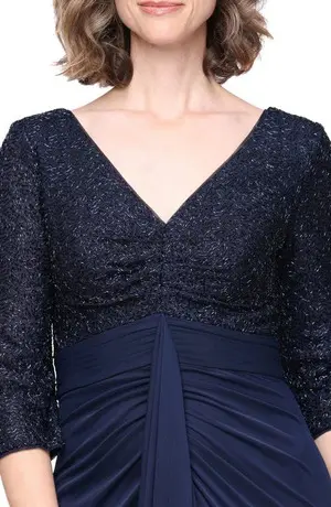 Alex Evenings Sequin Bodice Empire Waist Gown