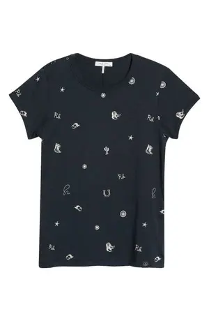 Rag & Bone Rodeo Graphic T-shirt - Navy Multi