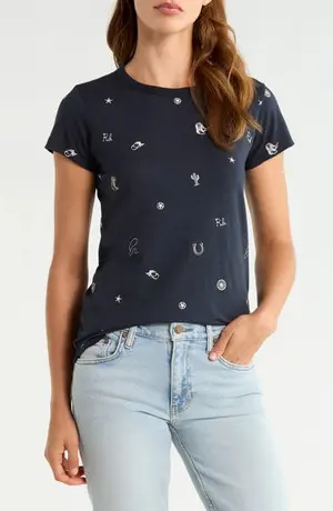 Rag & Bone Rodeo Graphic T-shirt - Navy Multi