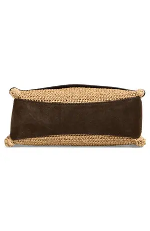 JW Anderson Small Loafer Raffia & Suede Handbag