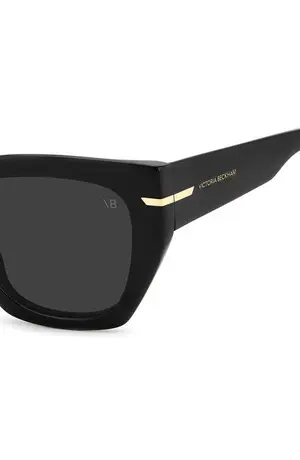 Victoria Beckham Vb 7017/s 52mm Rectangular Sunglasses - Black/grey