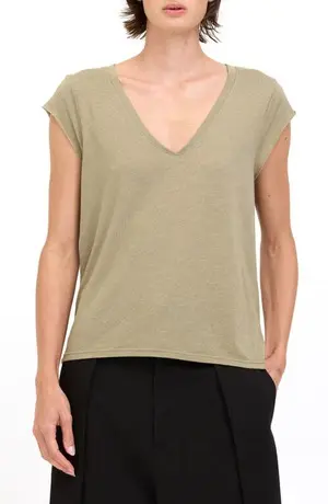 PROJECT SOCIAL T Canyon V-neck T-shirt - Olive