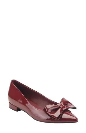 Bandolino Alicce Faux Leather Pointed Toe Flat Dark Red