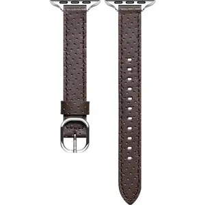 POSH TECH Carmen Perforated Leather Apple Watch® Watchband - Chocolate