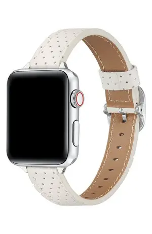 POSH TECH Carmen Perforated Leather Apple Watch® Watchband - Ivory