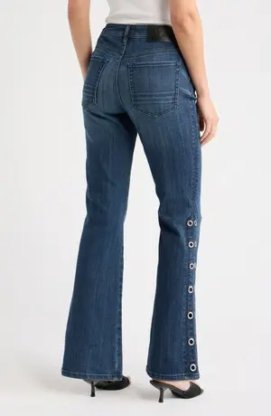 CITY BLUES Side Grommet Bootcut Jeans