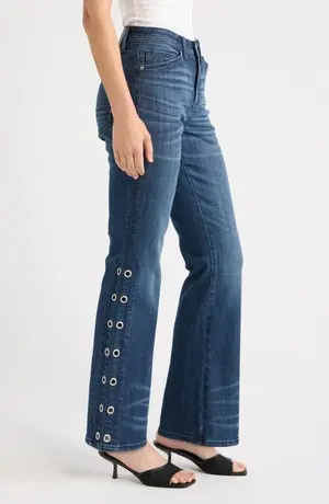 CITY BLUES Side Grommet Bootcut Jeans
