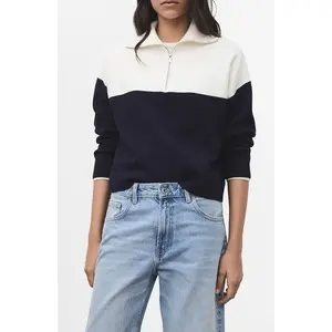 Mango Bicolour High Collar Sweater