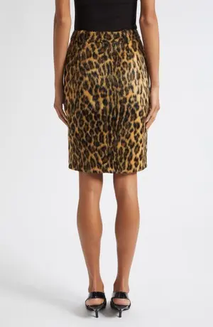 TOCCIN Noelle Faux Fur Pencil Skirt