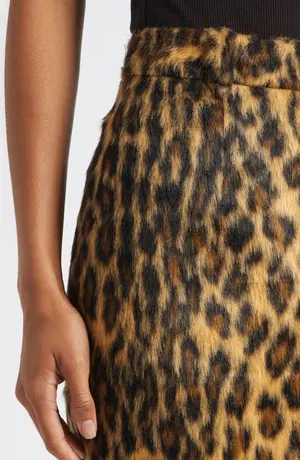 TOCCIN Noelle Faux Fur Pencil Skirt