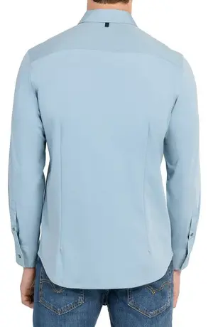 W.R.K Hudson Reworked Slim Fit Solid Cotton Button-up Shirt