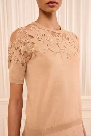 Ulla Johnson Ella Short Sleeve Lace Top