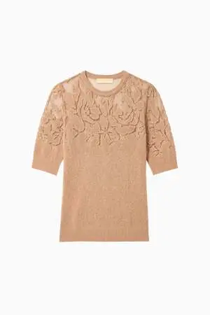 Ulla Johnson Ella Short Sleeve Lace Top