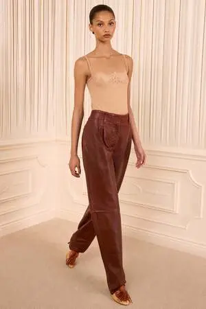 Ulla Johnson Elena Lace Cami In Merino Wool - Almond