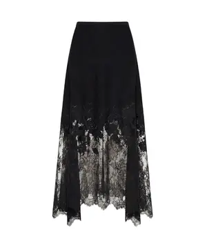 Ulla Johnson Josina Lace Midi Skirt - Noir