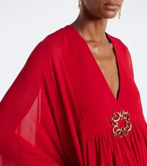 Elie Saab Silk Chiffon Kaftan