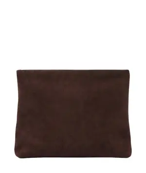 NILI LOTAN Jerry Suede Clutch - Brown