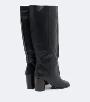 LEMAIRE Crease Leather Knee-high Boots
