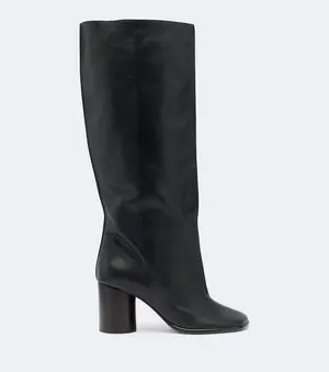 LEMAIRE Crease Leather Knee-high Boots