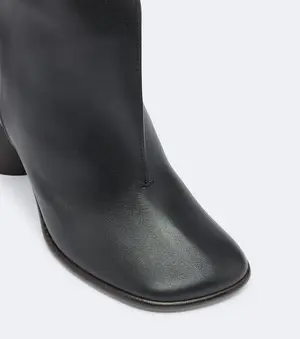 LEMAIRE Crease Leather Knee-high Boots
