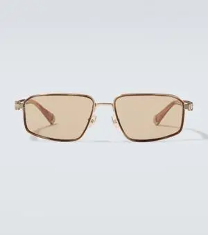 Brunello Cucinelli Jarama Rectangular Sunglasses - Brown