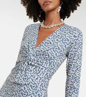 MARANT ETOILE Lania Printed Jersey Midi Dress