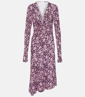 MARANT ETOILE Lania Printed Jersey Midi Dress - Multicoloured