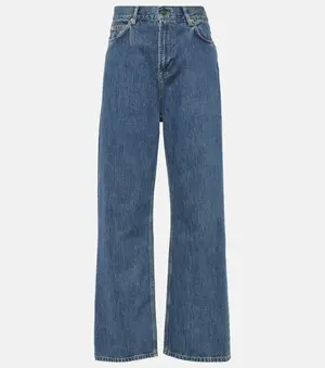 Wardrobe.NYC High-rise Straight Jeans - Blue