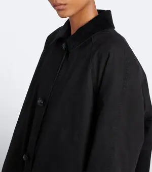THE ROW Ina Cotton Gabardine Coat - Black