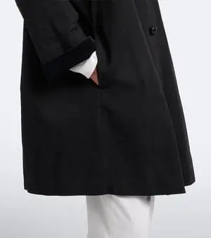 THE ROW Ina Cotton Gabardine Coat - Black