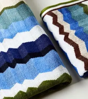 Missoni Eva Zigzag Set Of 2 Cotton Terry Towels - Multicoloured