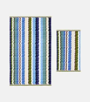 Missoni Eva Zigzag Set Of 2 Cotton Terry Towels - Multicoloured