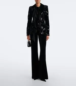 Elie Saab Sequined Velvet Blazer
