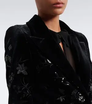 Elie Saab Sequined Velvet Blazer