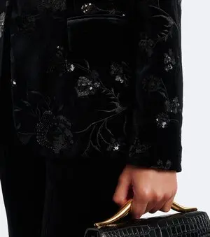 Elie Saab Sequined Velvet Blazer
