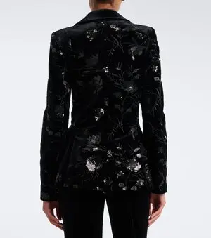 Elie Saab Sequined Velvet Blazer