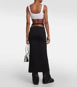 Attico Cutout Midi Skirt