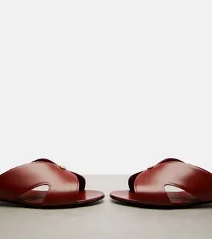 Loro Piana Vera Leather Slides