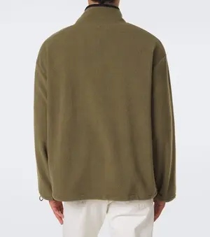 Miu Miu Fleece Zip-up Jacket With Drawstring Hem