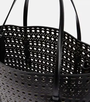 Alaïa Mina 50 Large Leather Tote Bag