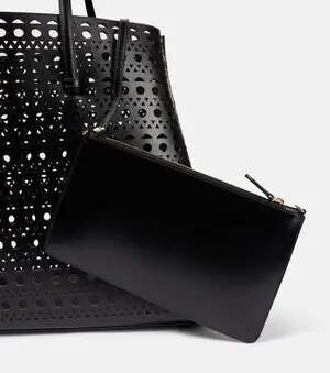Alaïa Mina 50 Large Leather Tote Bag