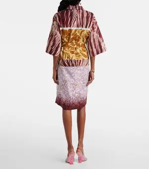 Dries Van Noten Printed Cotton Poplin Shirt Dress