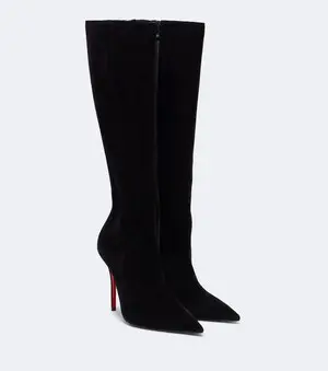 CHRISTIAN LOUBOUTIN Miss Z Suede Knee-high Boots