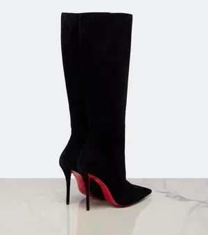 CHRISTIAN LOUBOUTIN Miss Z Suede Knee-high Boots