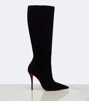 CHRISTIAN LOUBOUTIN Miss Z Suede Knee-high Boots
