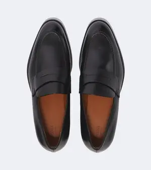 Zegna Leather Penny Loafers