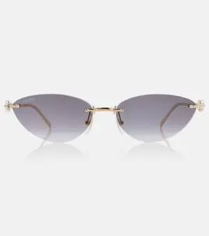 Cartier Clash De Cat-eye Sunglasses - Gold