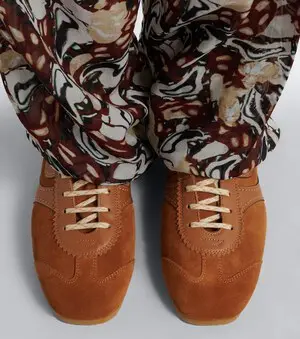 Dries Van Noten Leather-trimmed Suede High-top Sneakers