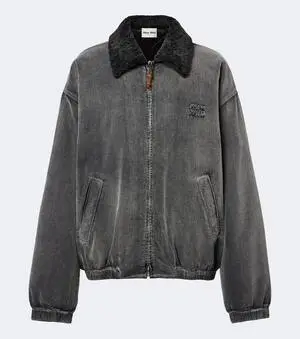 Miu Miu Corduroy Cotton Bomber Jacket