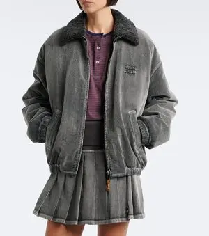 Miu Miu Corduroy Cotton Bomber Jacket